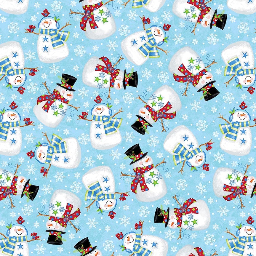 A Jolly Good Time - Tossed Snowmen - Sold per 1/4yd – Pretty Little ...