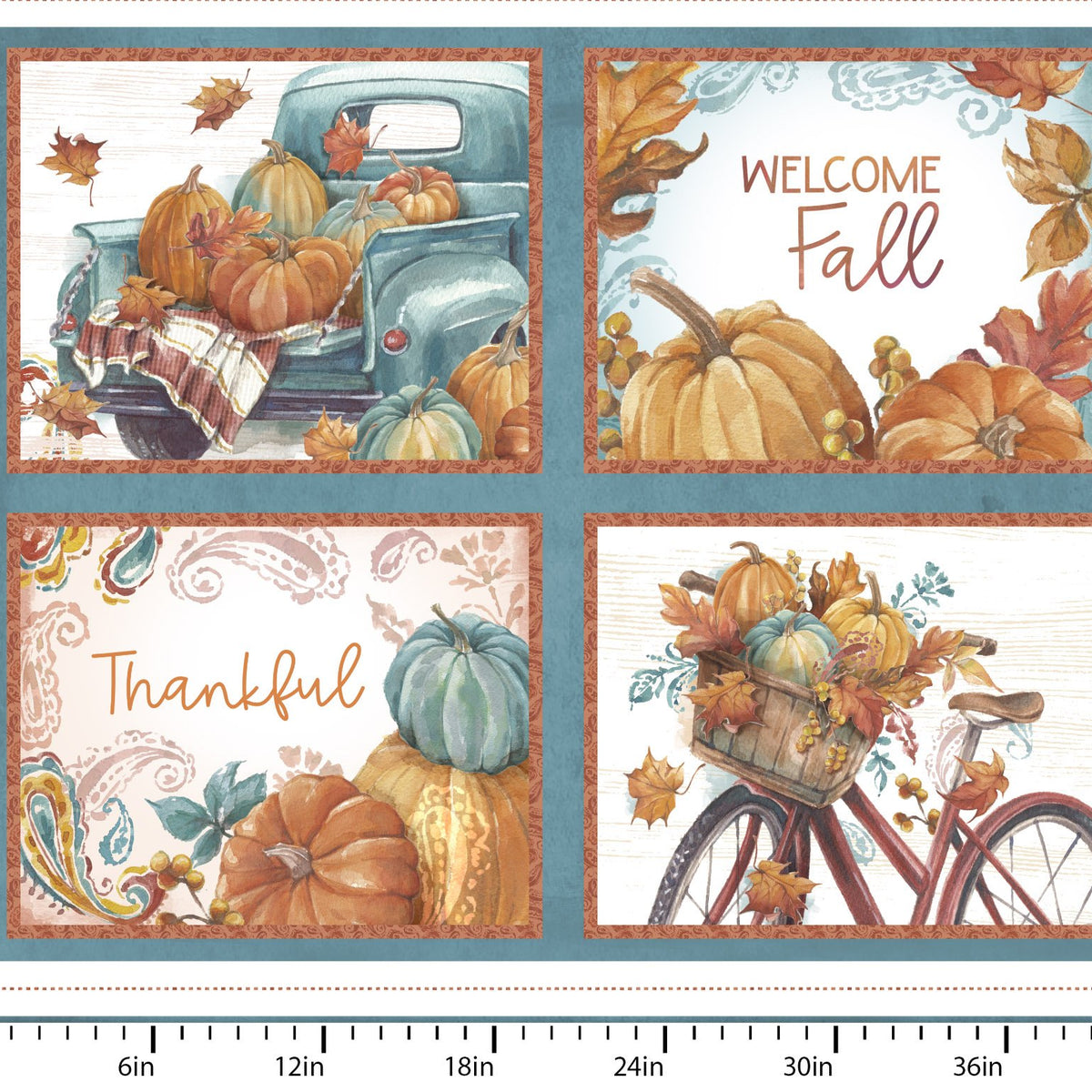Pumpkin Please- 1 yard Panel – Pretty Little Quilt Shop
